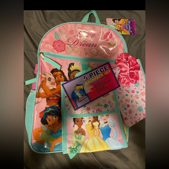 Disney | Accessories | Disney Princess 5pc Backpack Set | Poshmark